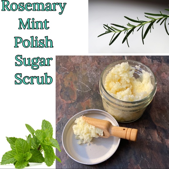 Artisan | Grooming | Rosemary Mint Skin Polish Hand Crafted Sugar Scrub ...